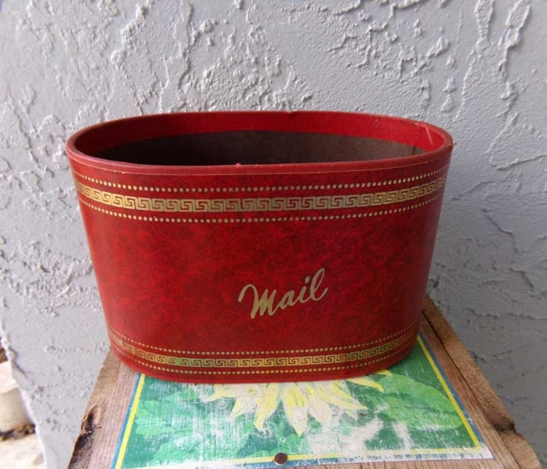 Vintage Mail Holder, Mail Container, Mail Holder, Vintage Office ...