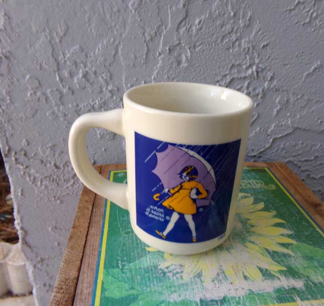 Morton Salt Girl Coffee Mug 1968 When It Rains It Pours - Etsy