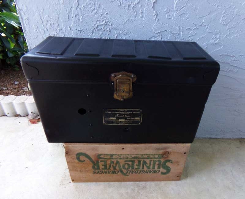 Edison Nickle Iron Battery Storage Box, Vintage Battery Storage Box ...