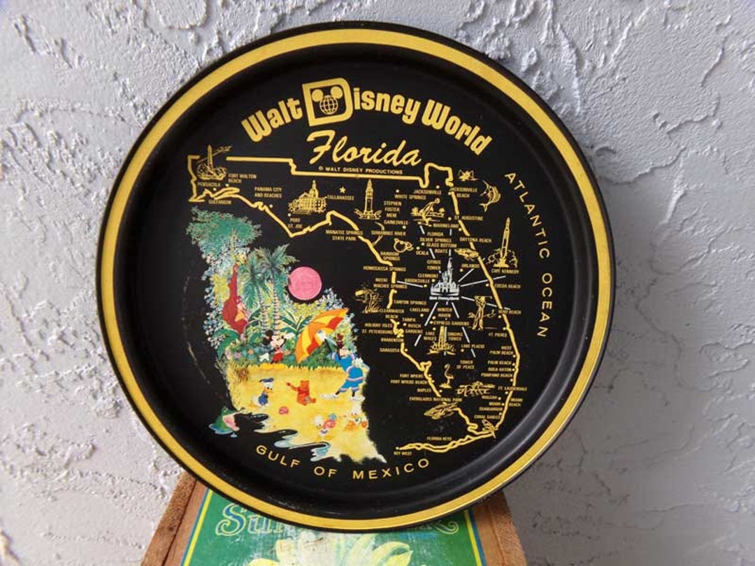 Vintage Walt Disney World Serving Tray, Disney Tray, Disney World Tray ...