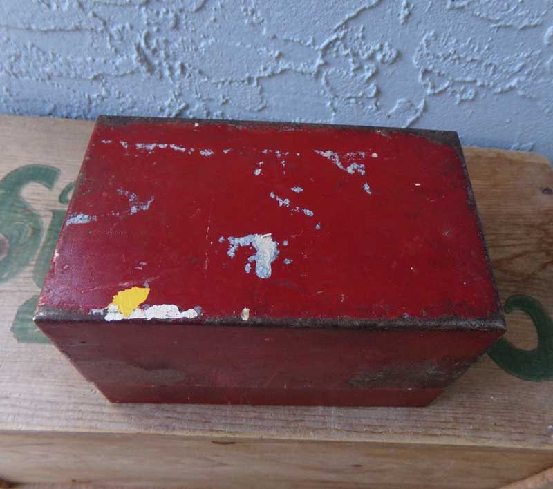 Red Metal File Box Red Metal Index Card File Box Vintage Red - Etsy