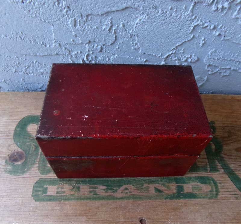 Red Metal File Box Red Metal Index Card File Box Vintage Red - Etsy