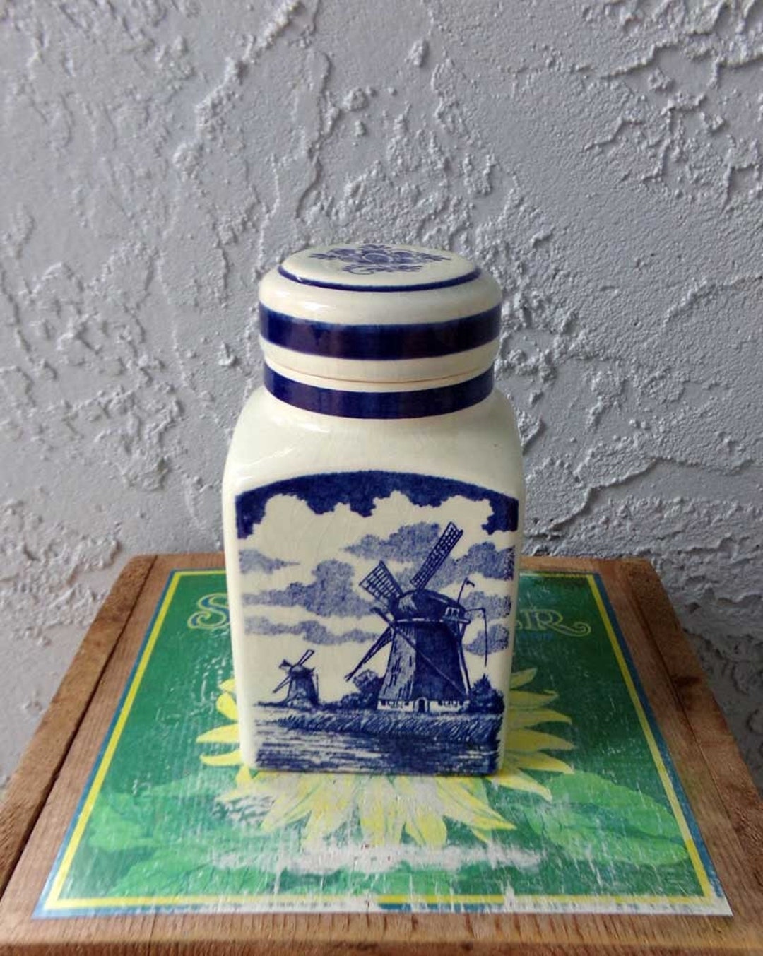 Blue Delft Spice Jar, Holland Jar, Delft Blue Holland Jar, Vintage ...