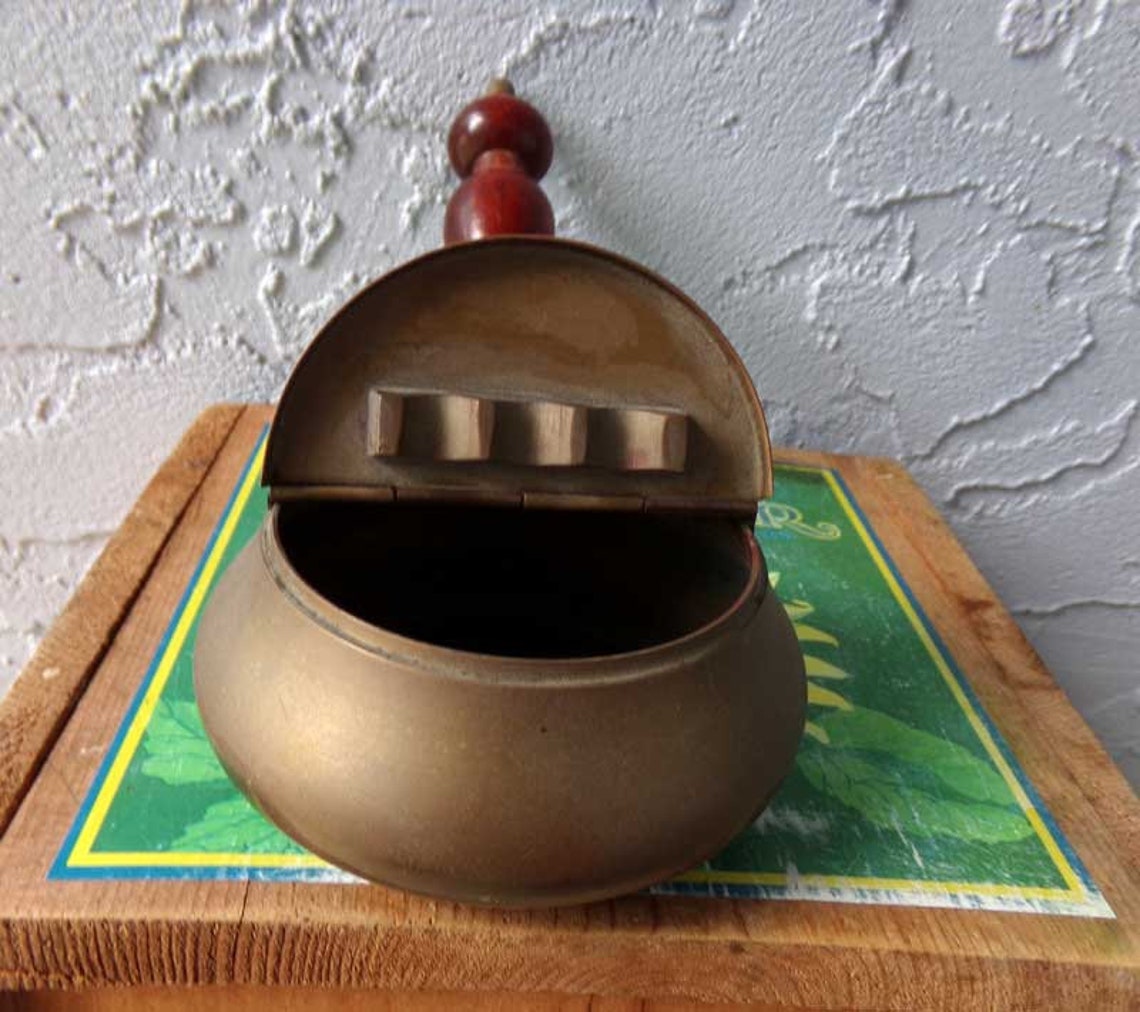 Brass Long Handle Flip Ashtray First Class Only Ashtray - Etsy