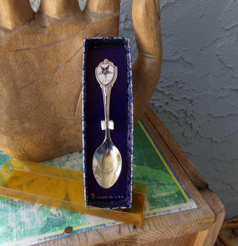 Order of the Eastern Star Souvenir Spoon, Eastern Star Spoon, Vintage ...