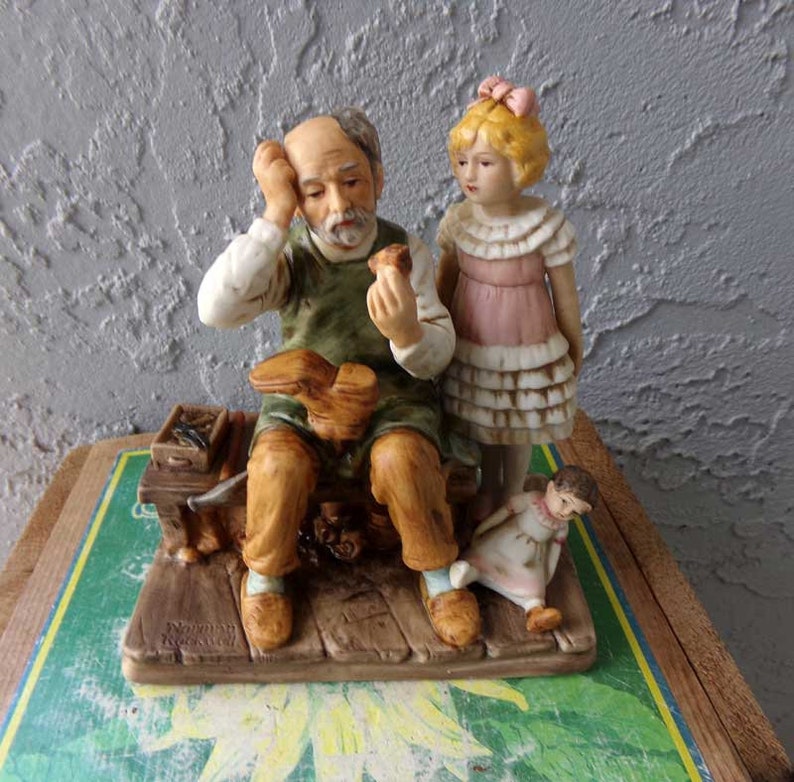 Norman Rockwell the Cobbler Figurine, Norman Rockwell Figurine ...