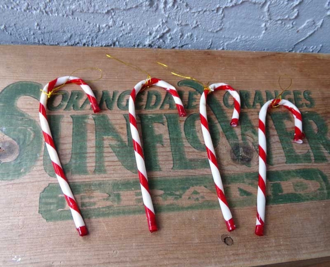 Candy Cane Ornaments Vintage Candy Cane Ornaments Candy - Etsy