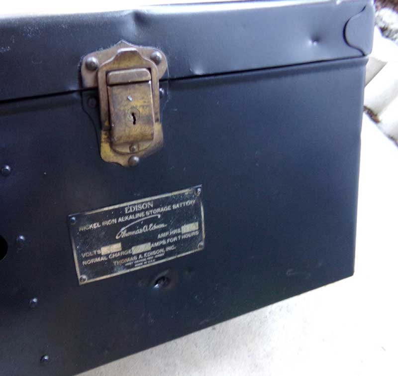 Edison Nickle Iron Battery Storage Box, Vintage Battery Storage Box ...