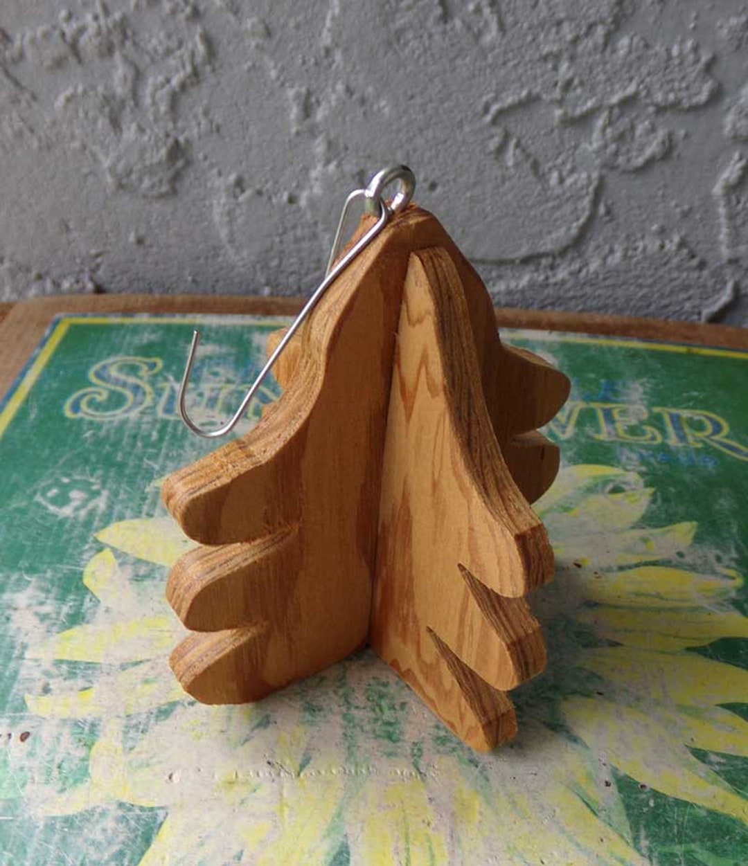 Wooden Tree Christmas Ornament, Unfinished Wood Tree Ornament, Tree ...