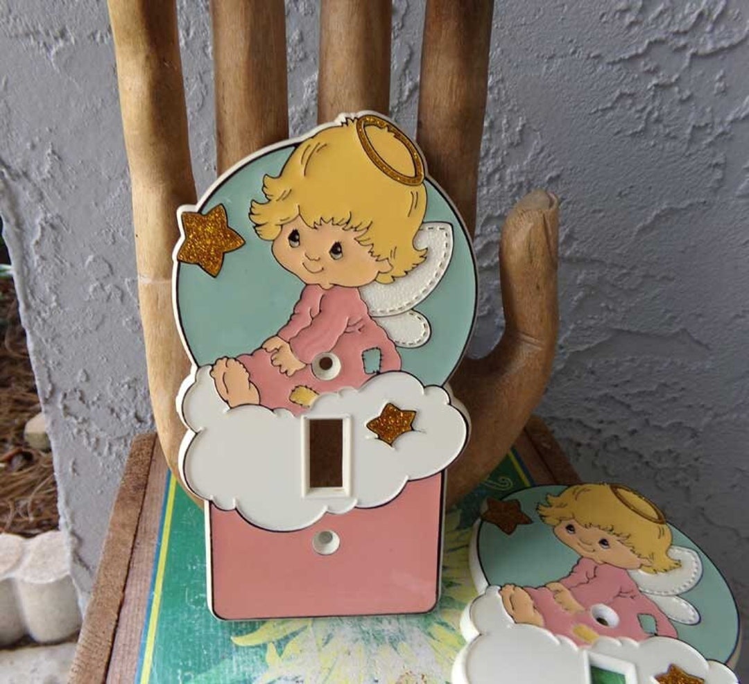 Angel Light Cover, Angel Switch Plate, Angel Home Decor, Vintage Angel ...