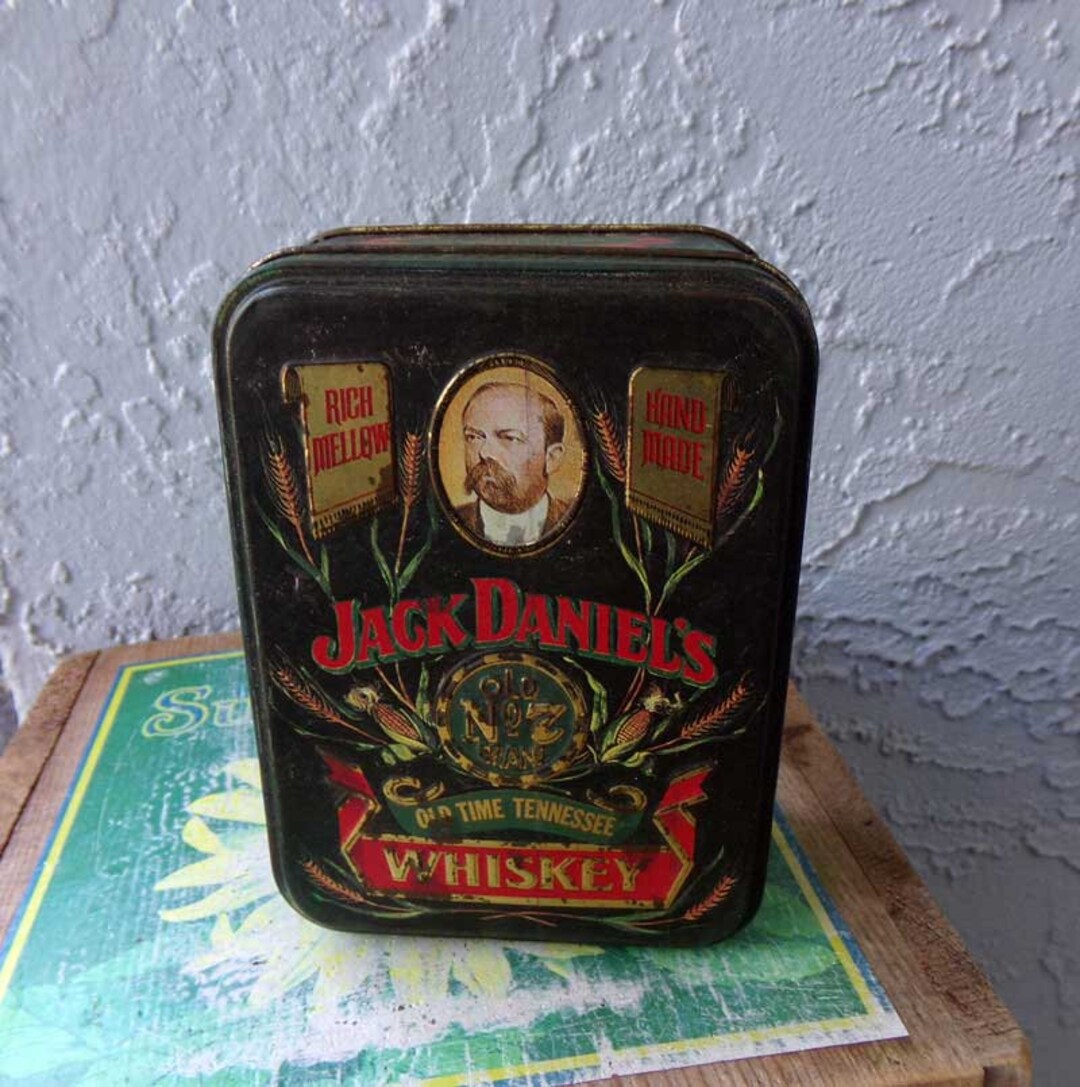 Jack Daniels Tin Can, Whiskey Tin Can, Jack Daniels Whiskey Can ...
