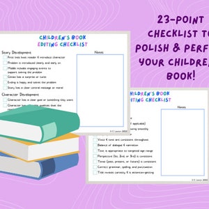 Children's Book Editing Checklist, Printable 23-point Checklist for ...