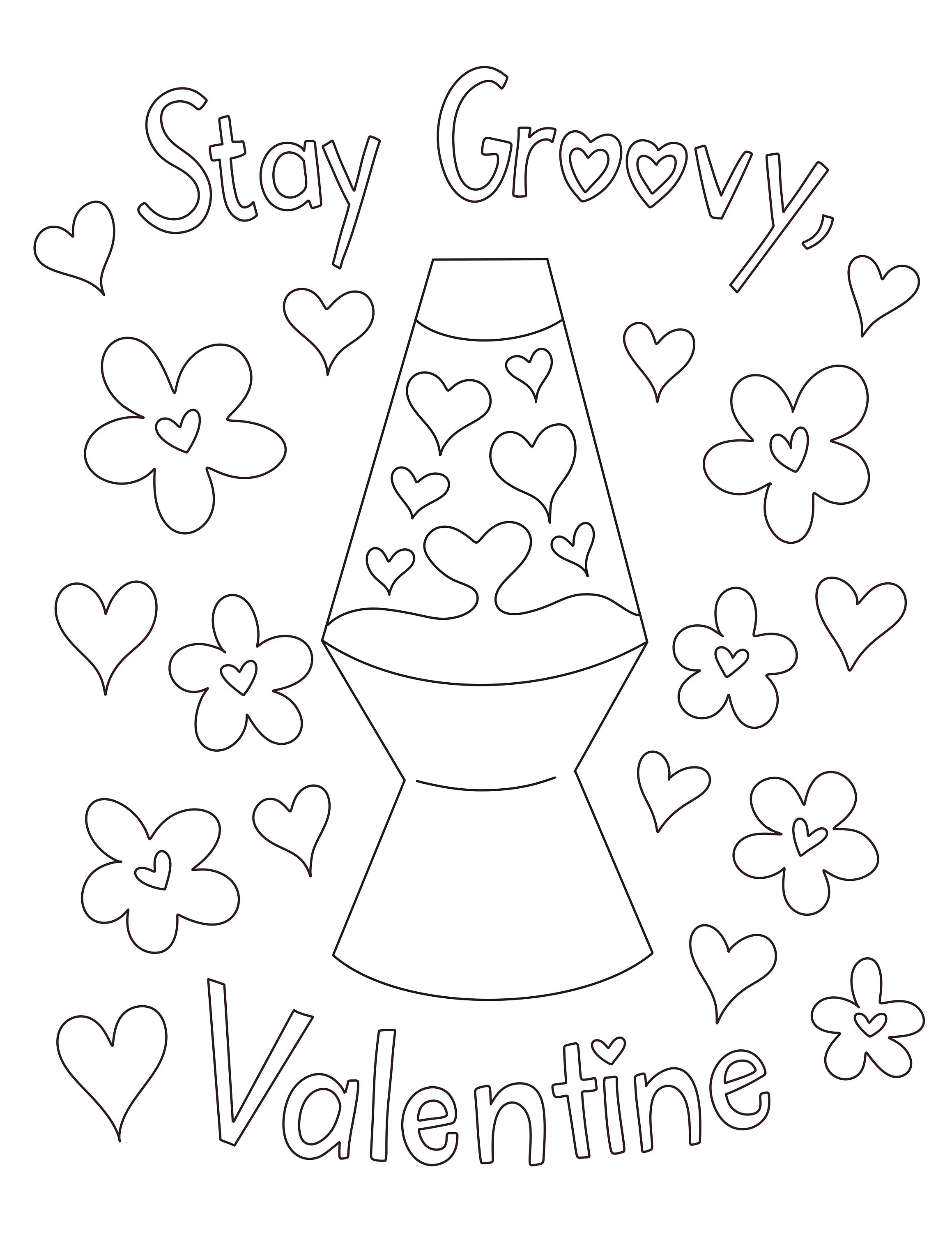 Valentine's Day Coloring Pages, Full-page Coloring Sheets, Valentine ...