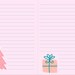 Printable Pink Christmas Stationery, Half-sheet Lined Stationery, Cute ...
