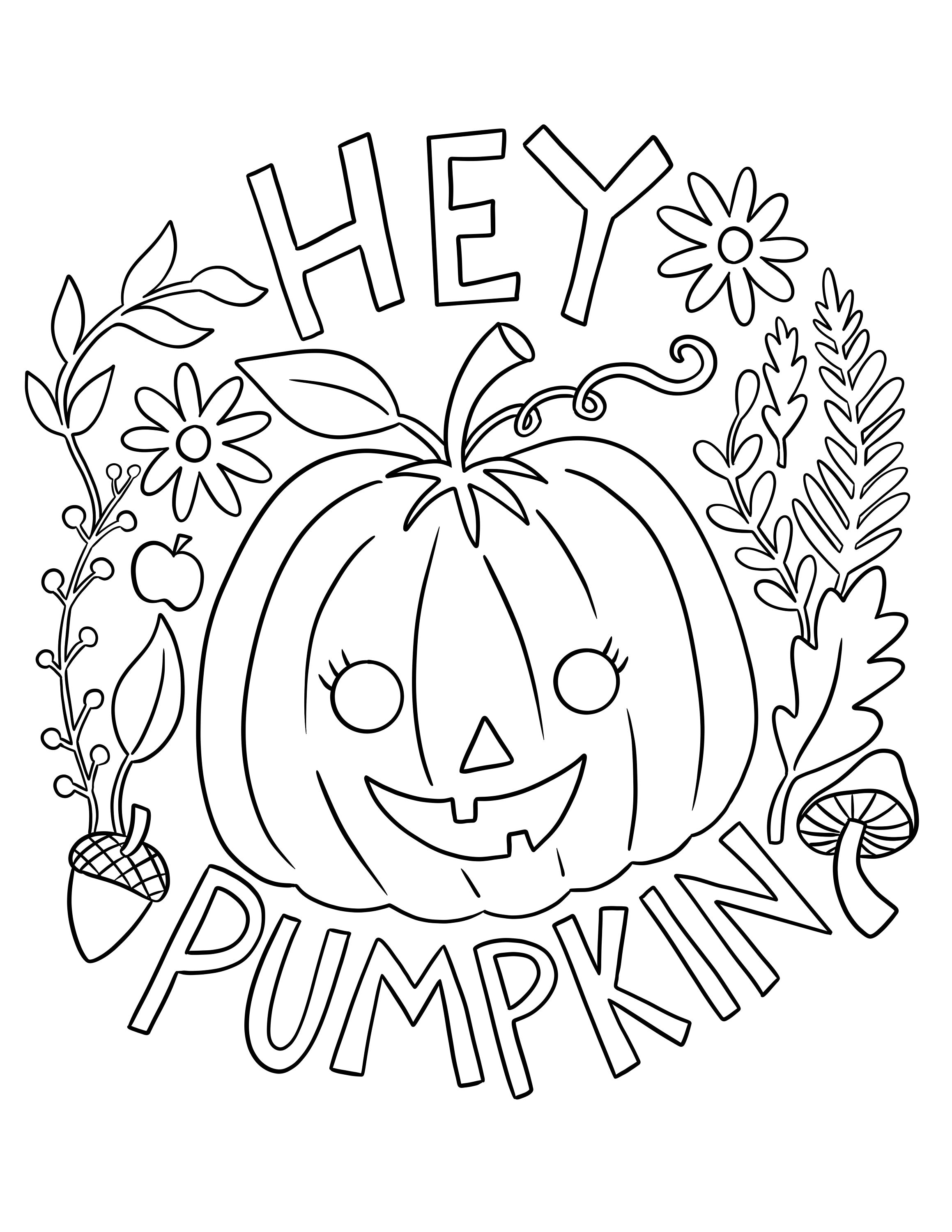 Halloween Coloring Pages, Four Full-page Coloring Sheets, Halloween ...