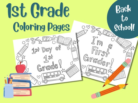 Back To School Coloring Pages First Grade