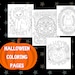 Halloween Coloring Pages, Four Full-page Coloring Sheets, Halloween ...