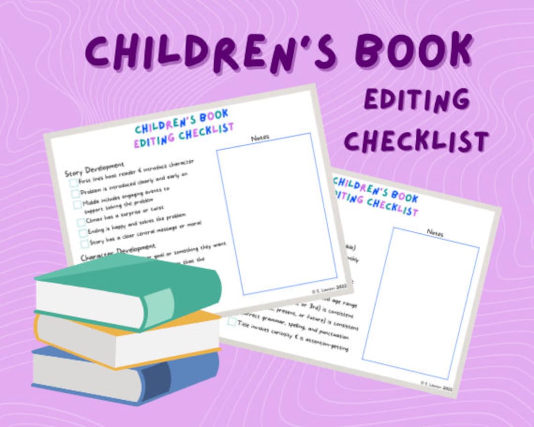Children's Book Editing Checklist, Printable 23-point Checklist for ...