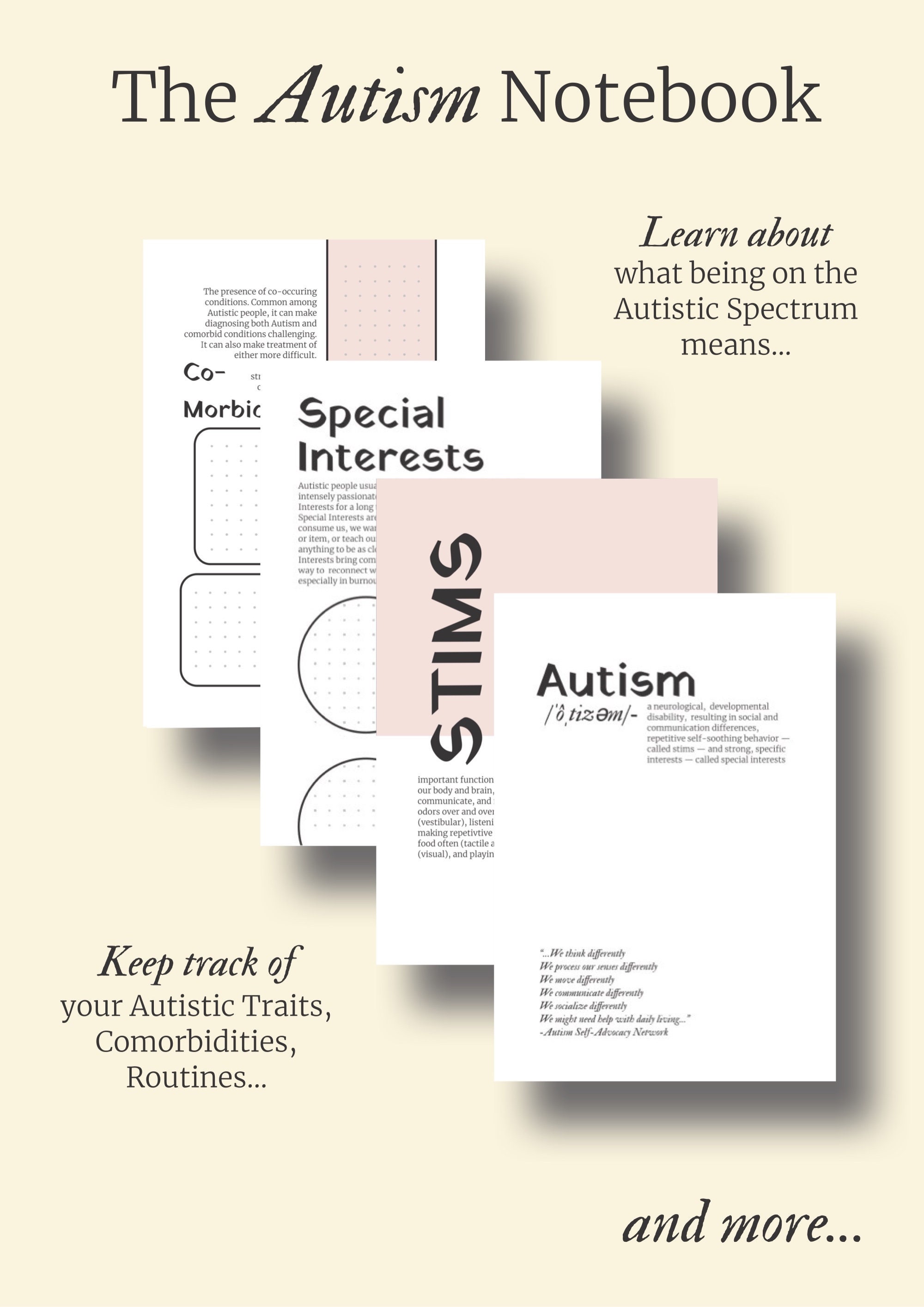 The Autism Notebook Pink | Etsy