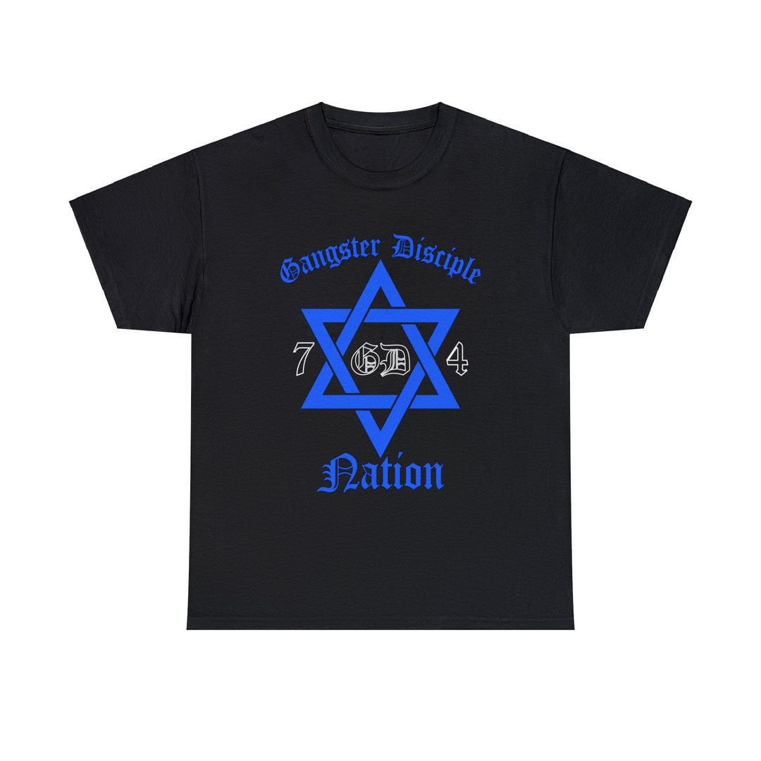 Gangster Disciple Nation GD 74 Black Tee - Etsy