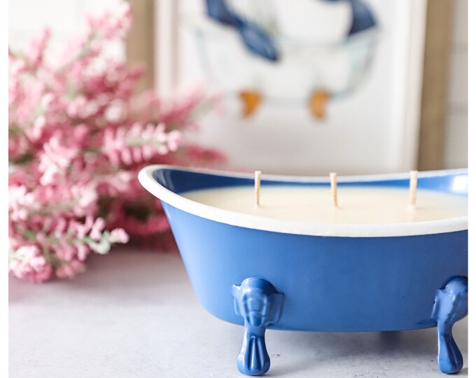 Bathtub Soap Dish Candle 14 Oz Bath Set T Set Candle Bath Candle Farmhouse Candles Tub