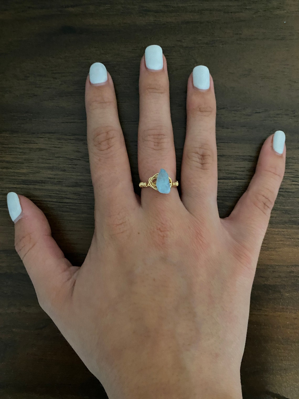 Light Blue Stone Ring - Etsy