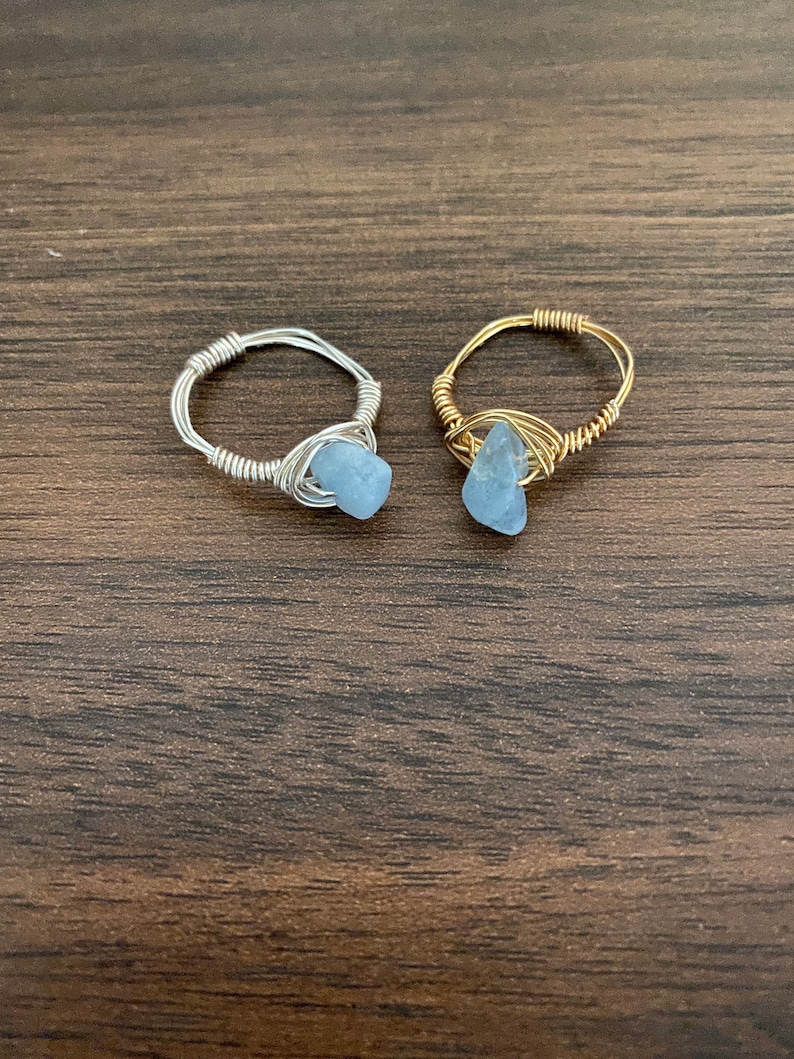 Light Blue Stone Ring - Etsy