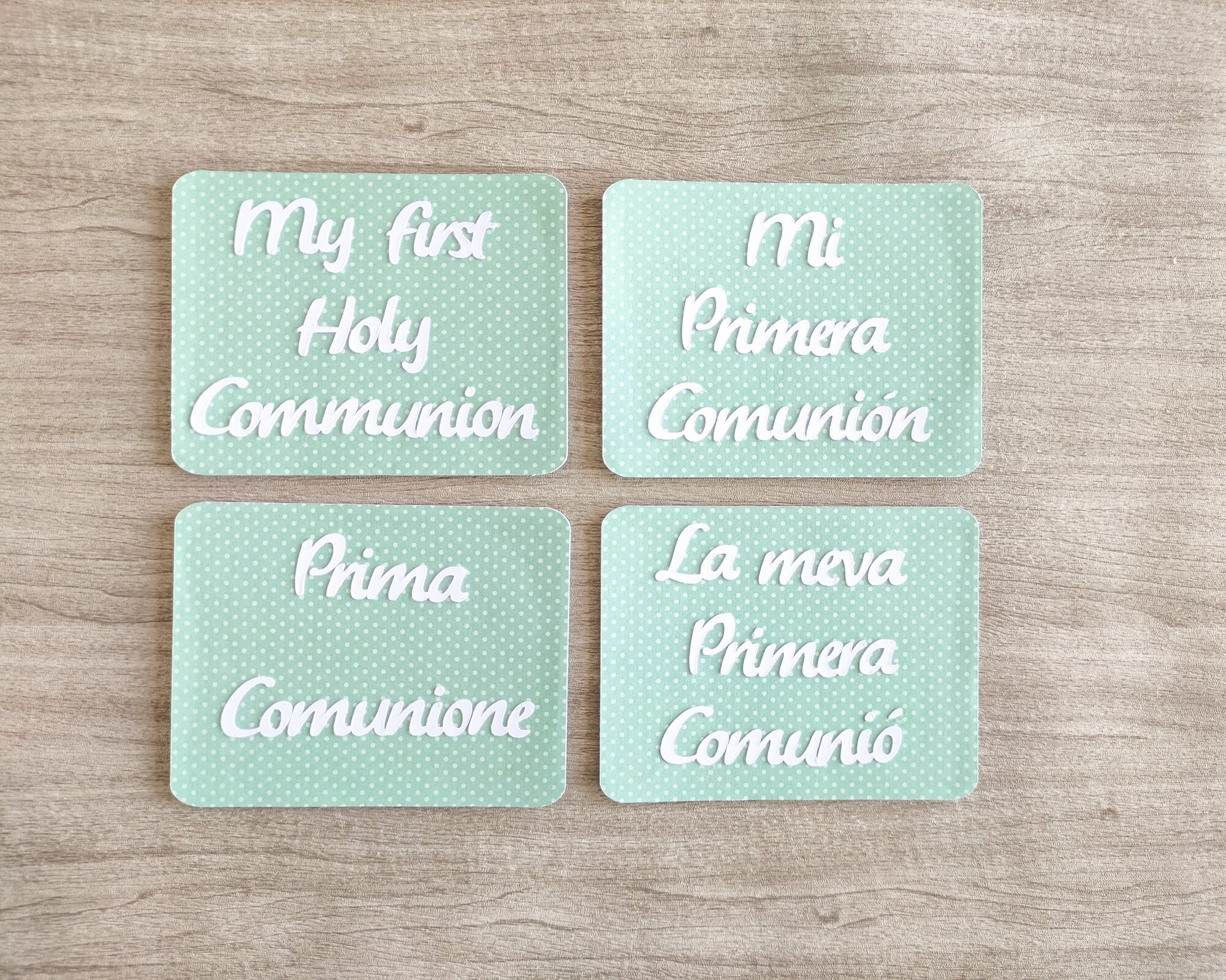 Girl Praying First Communion Personalized Name Guest Book, Photo Album ...