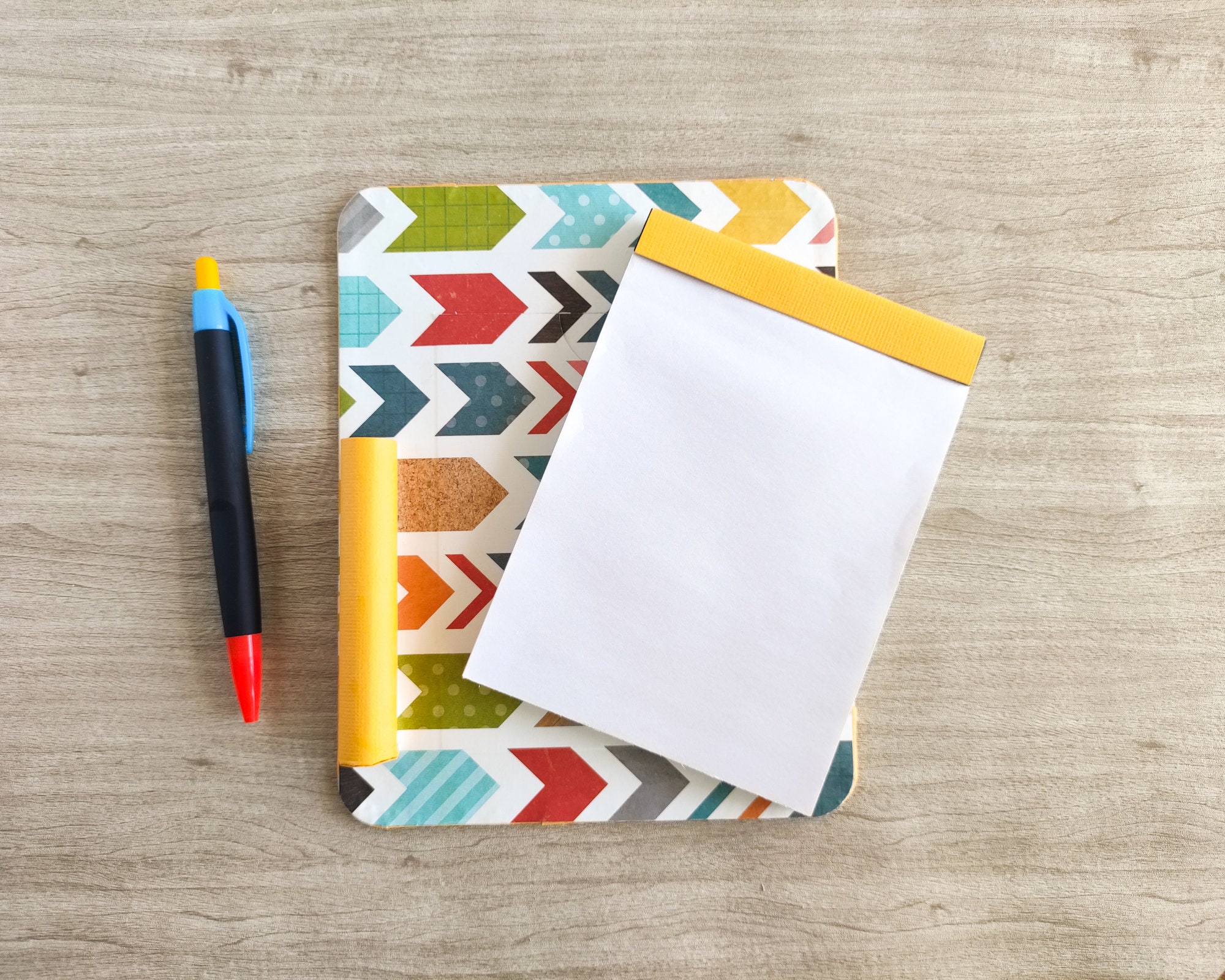 Chevron Refrigerator Notepad Holder Black and White Magnetic - Etsy