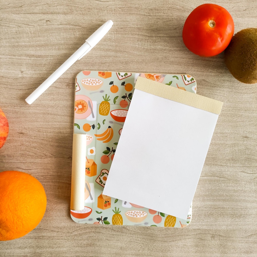 Breakfast Design Magnetic Notepad: Vibrant Kitchen Shopping List - Etsy