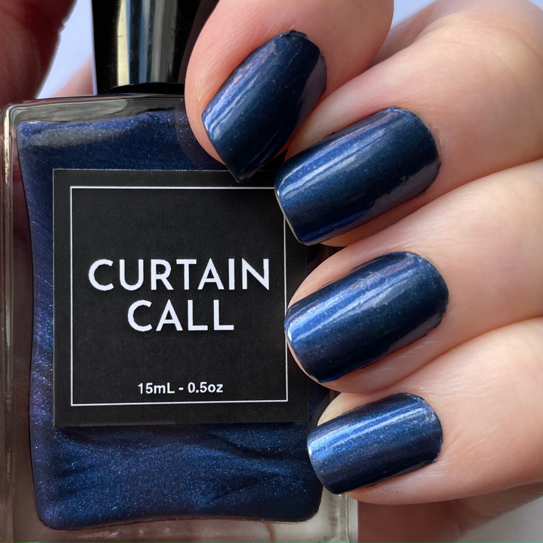 MIRANDA - Stormy Navy Nail Polish - Shakespeare Nail Polish - Vegan ...