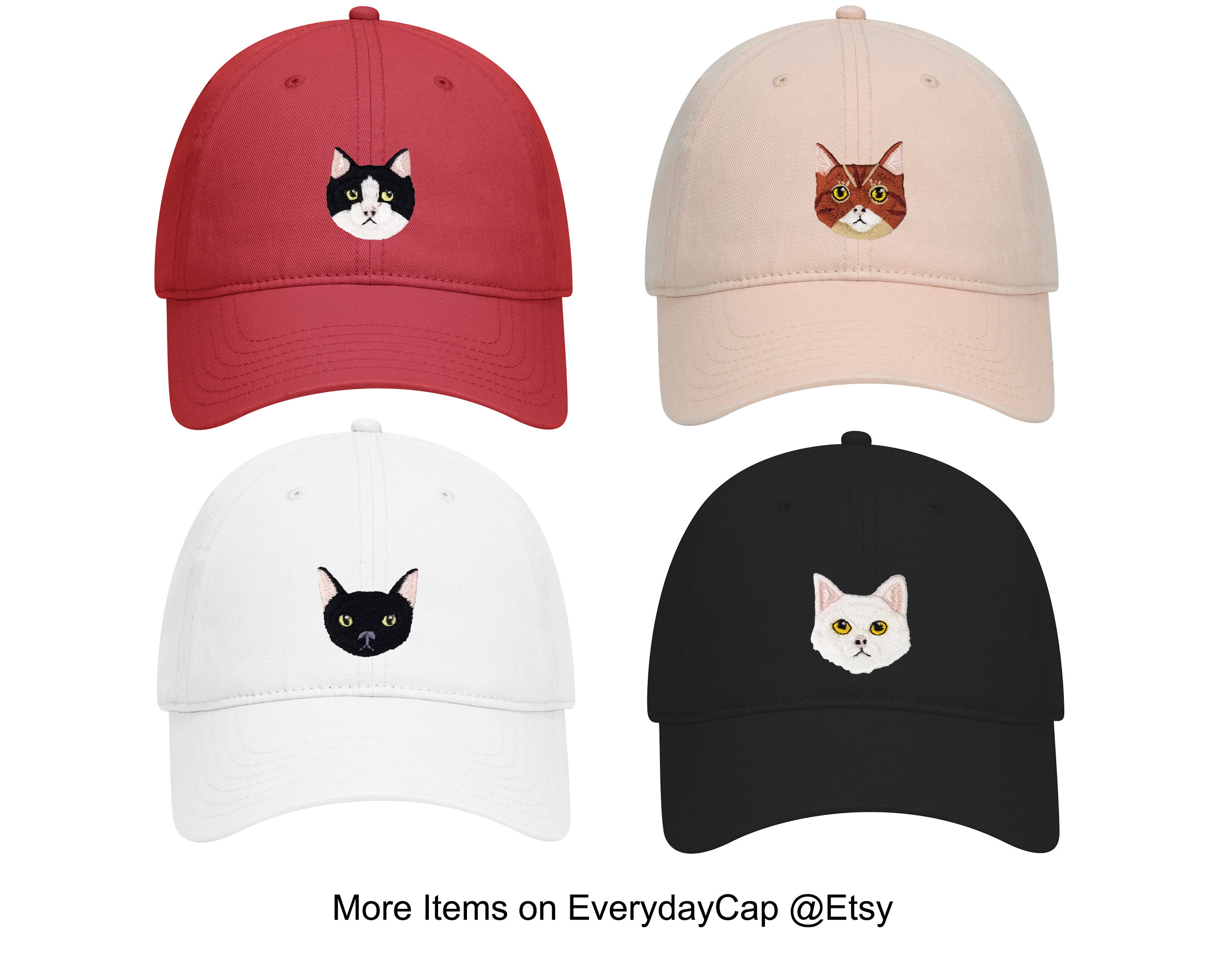 CAT Baseball Cap Cat Lover Hat Cat Mom Hat Cat Dad | Etsy