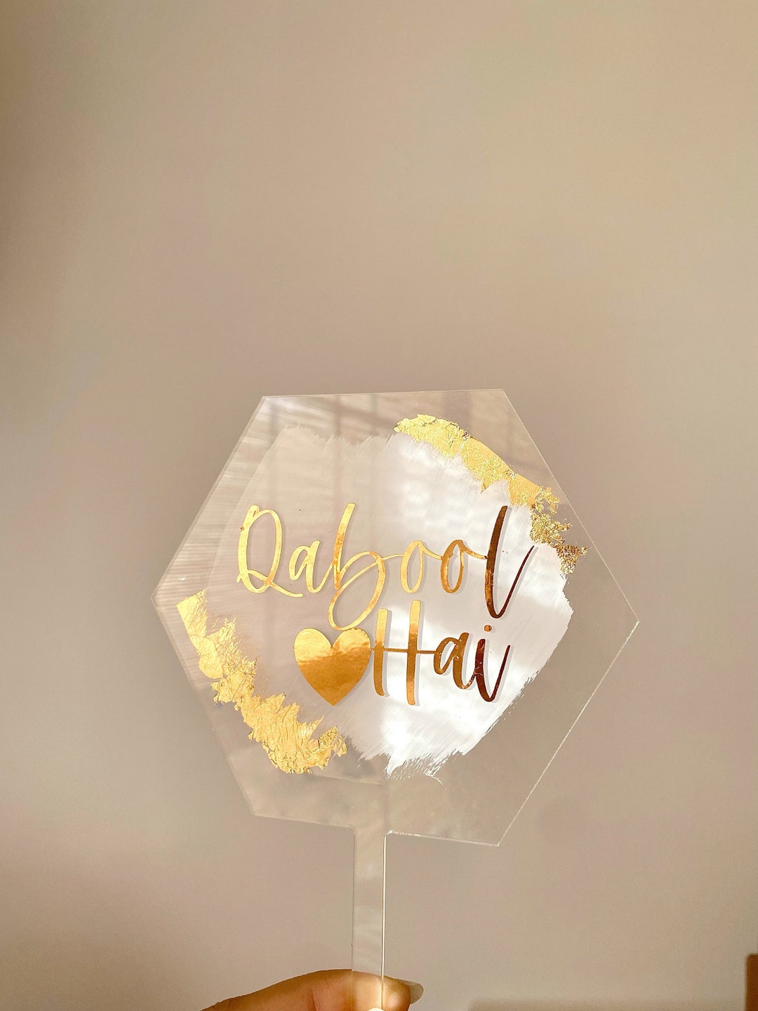 Qabool Hai Cake Topper Nikkah Cake Topper Acrylic Wedding - Etsy