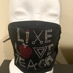 Teacher Rhinestone Bling Face Mask Inspirational Face Mask Back to ...