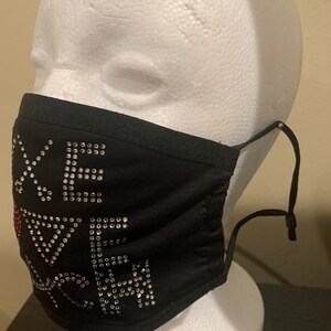 Teacher Rhinestone Bling Face Mask Inspirational Face Mask Back to ...