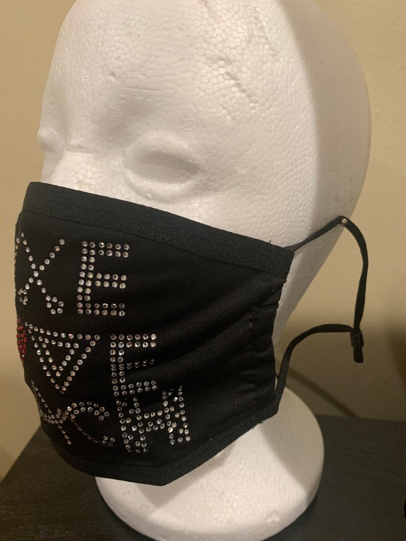 Teacher Rhinestone Bling Face Mask Inspirational Face Mask Back to ...