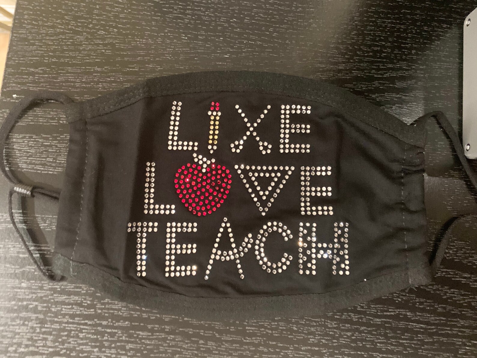 Teacher Rhinestone Bling Face Mask Inspirational Face Mask - Etsy