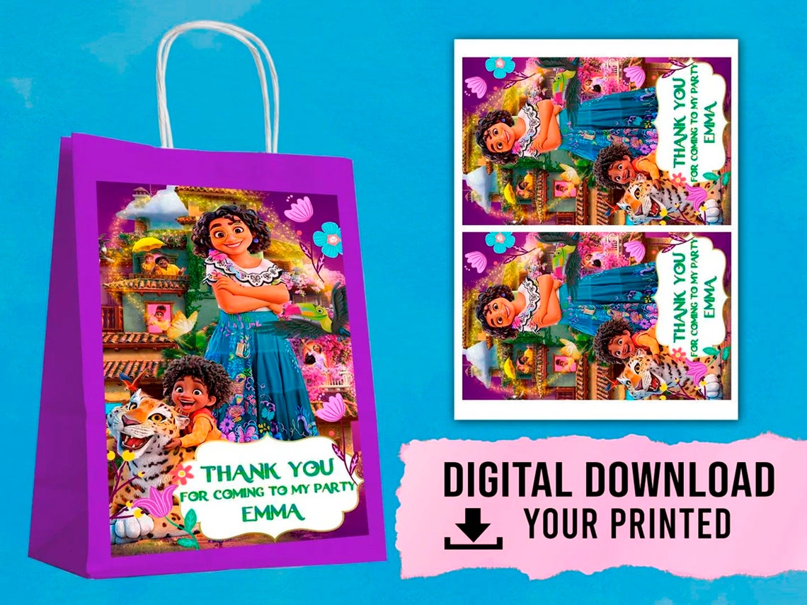 Encanto Birthday Party Pack Chip Bags Label Favor Label - Etsy