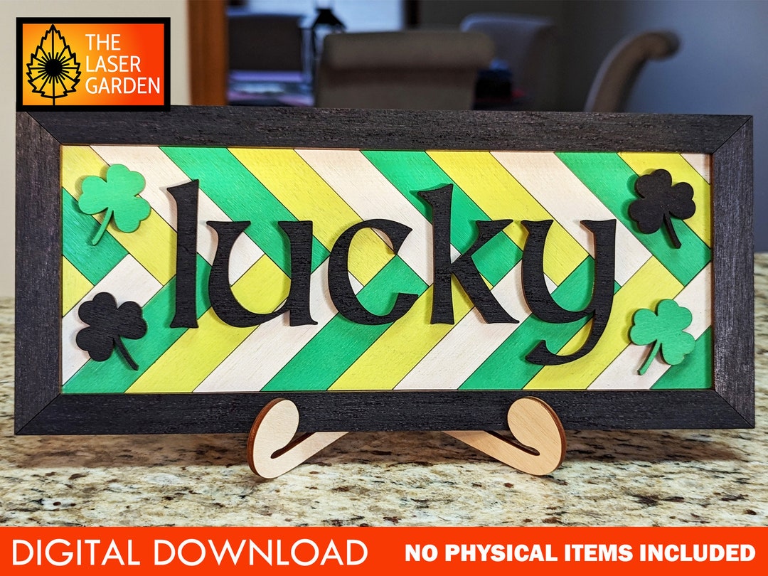 Lucky Sign - SVG/AI File Download - Glowforge Ready - Etsy