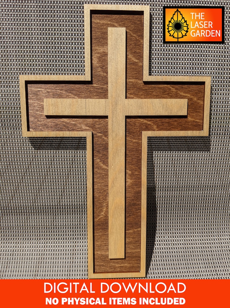 Two Crosses - SVG/AI File Download - Glowforge Ready - Etsy