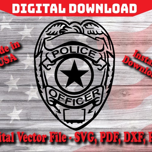 Police Badge SVG Bundle DXF Png Law Enforcement Symbol Cop - Etsy