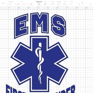 EMS First Responder EMT Cross Symbol Design Instant Download SVG ...