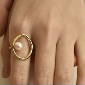 Pearl Finger Ring - Etsy