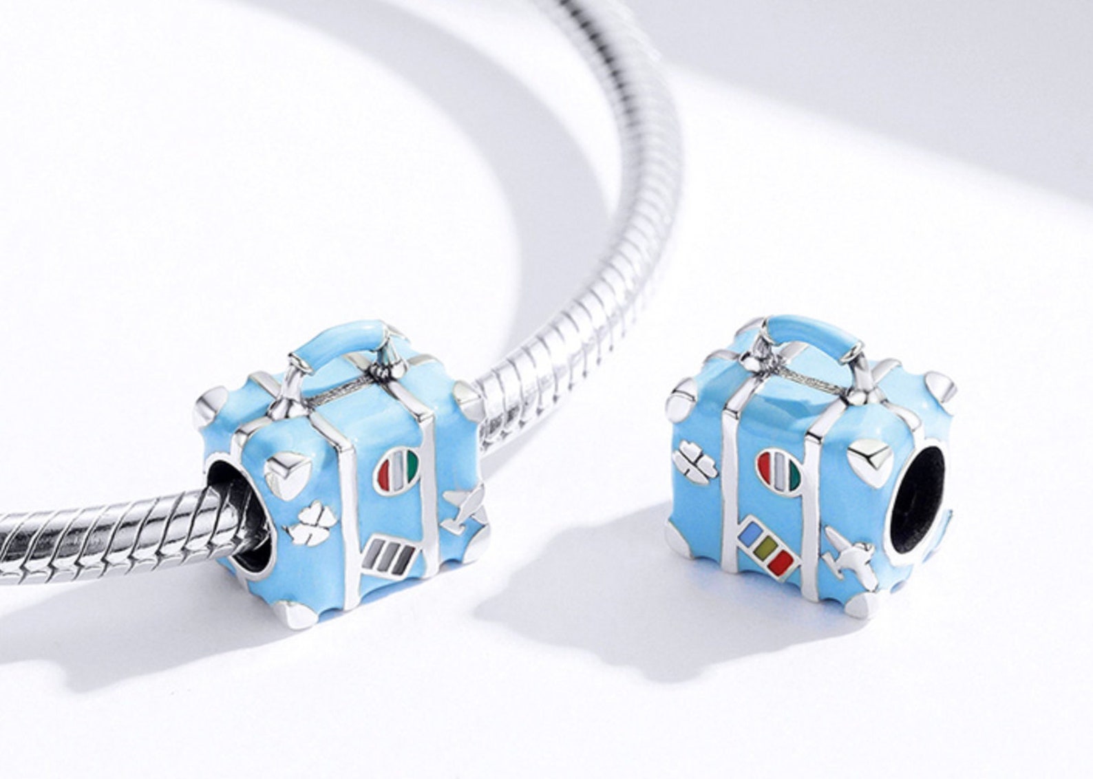 Charms for Bracelet, Charms for Pandora Bracelet, Adventure Suitcase ...