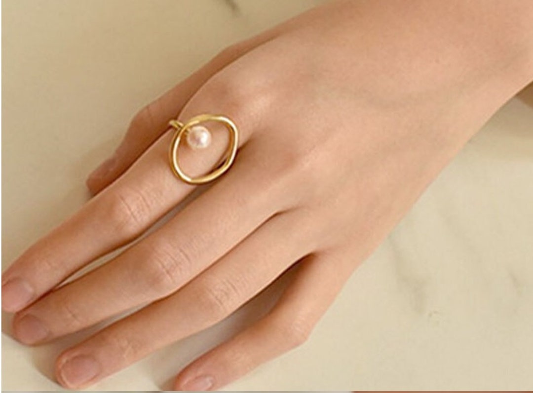 Pearl Finger Ring - Etsy