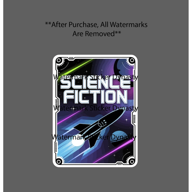 Science Fiction Sticker Waterproof Decal Sci Fi Book Movie Reader Film ...