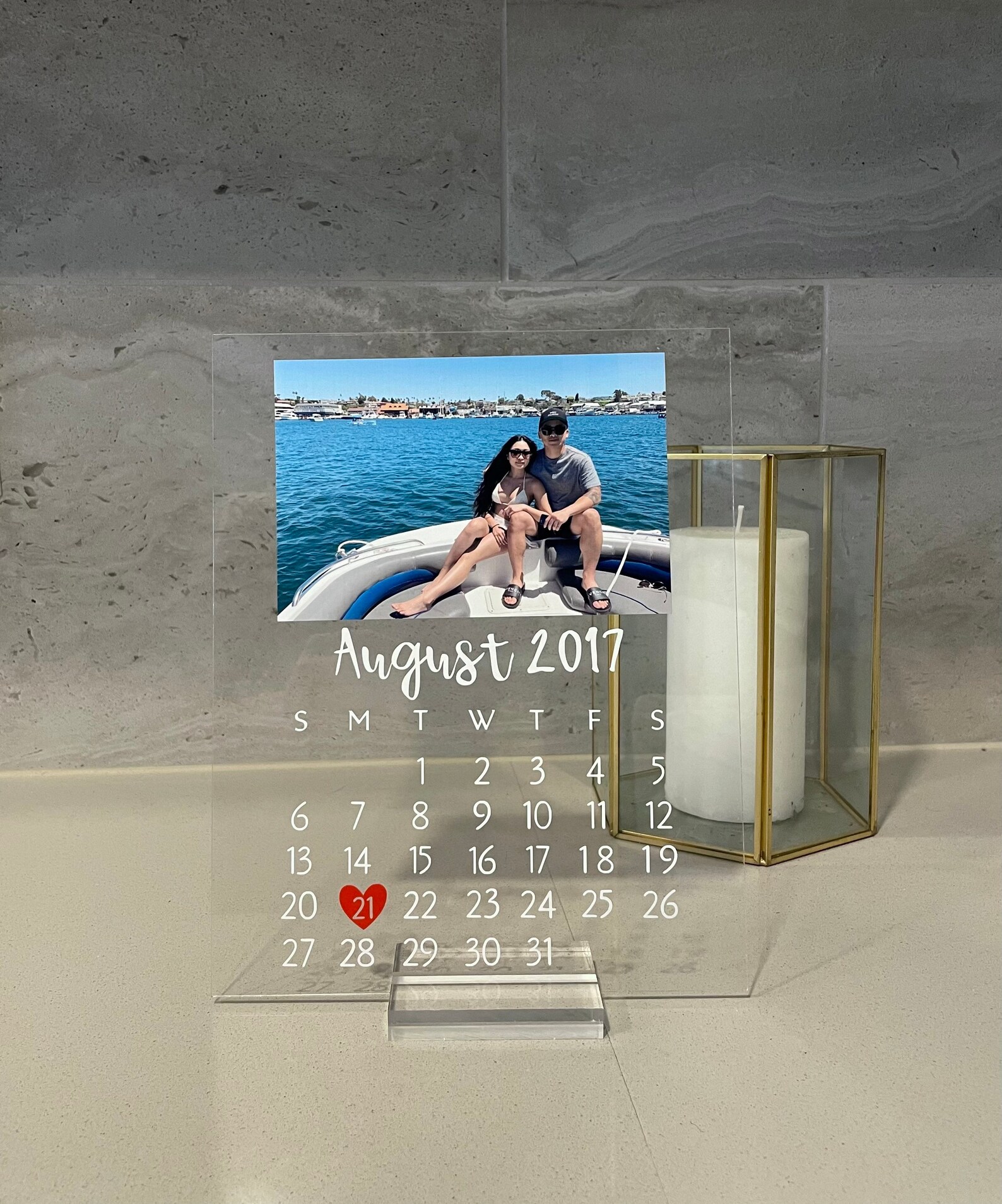 8x10 Acrylic Anniversary Calendar | Customizable | Plaque - Etsy