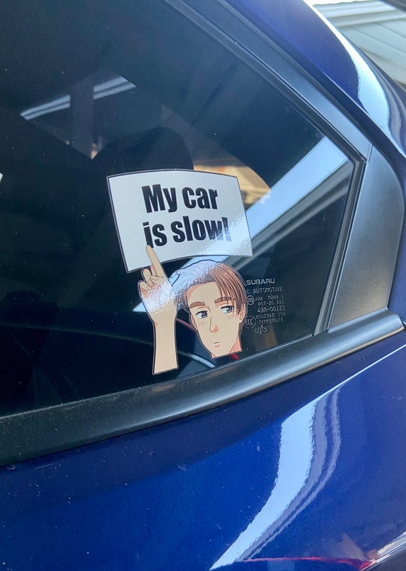 Initial D Takumi My Car Is Slow Peeker Aufkleber Etsy
