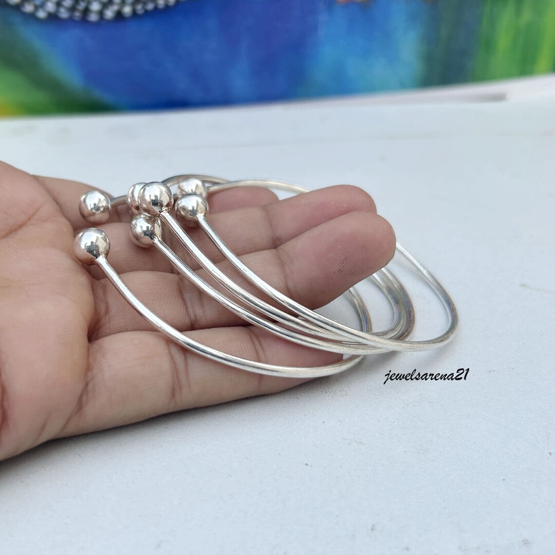 Thick West Indian Bangles ! Set of 4 Bangles ! 925 Sterling Silver ...