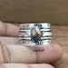 Oyster Copper Turquoise Ring, Oyster Gemstone Ring, 925 Sterling Silver ...